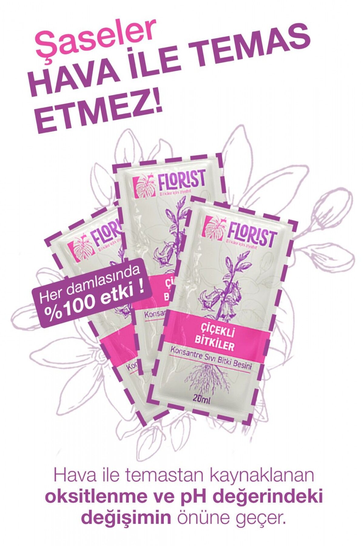 Çiçekli Bitkiler Sıvı Konsantre Bitki Besini 20 ml